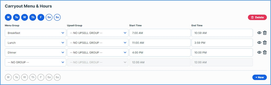 Online Ordering Screen – HCM Info