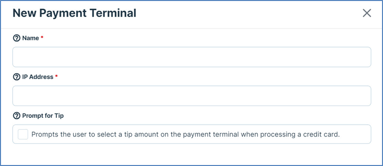 Payment Terminals Screen – HCM Info