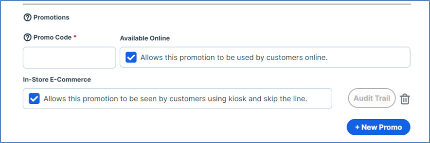 Discounts/Promotions Screen – HCM Info