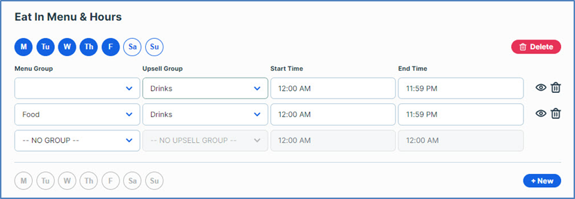 Online Ordering Screen – HCM Info