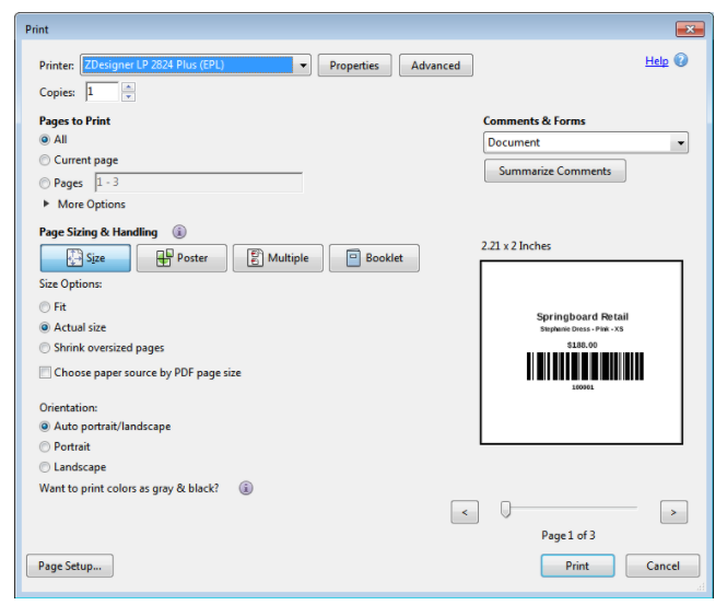 How To Print Zebra Thermal Labels From Heartland Retail On Windows 
